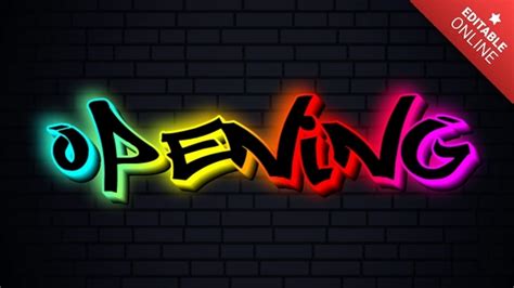 Opening Text Effect Generator