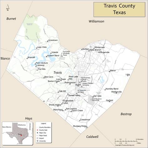 Travis County Map Texas Usa Check Where Is Located Major Cities