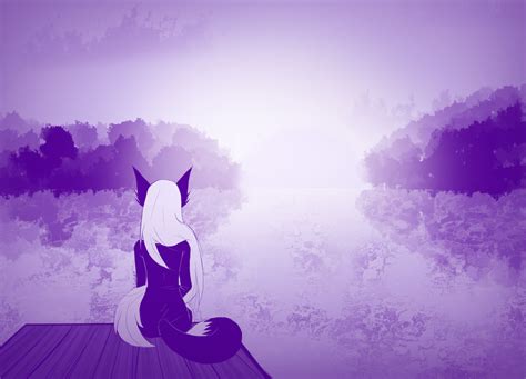 Violet Fox By Moondeath7 On Deviantart