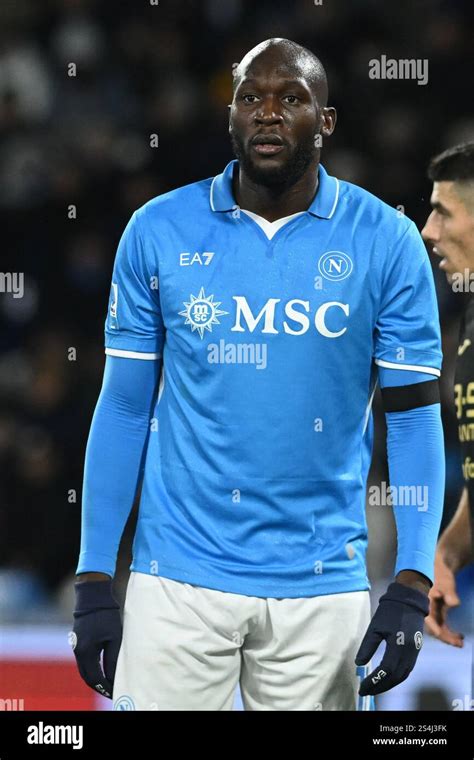 Naples Italy 12th Jan 2025 Romelu Lukaku Of Ssc Napoli Look At