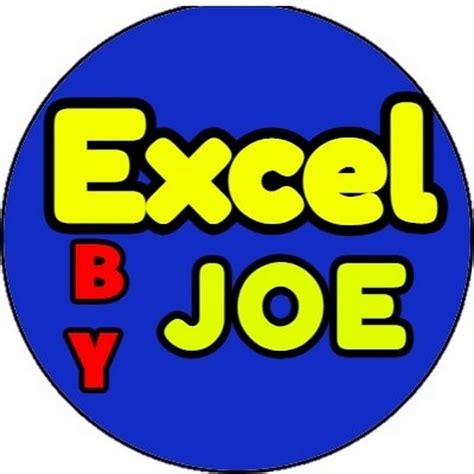 Excel By Joe Youtube