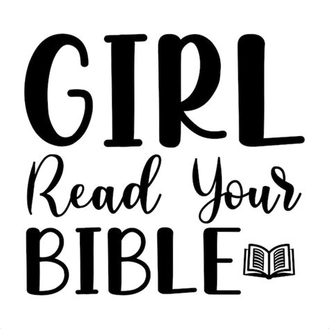Premium Vector Girl Read Your Bible