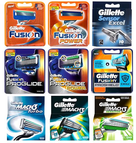 Лезвия и кассеты Gillette: Sensor Excel, Mach3, Mach3 Power, Mach3 ...