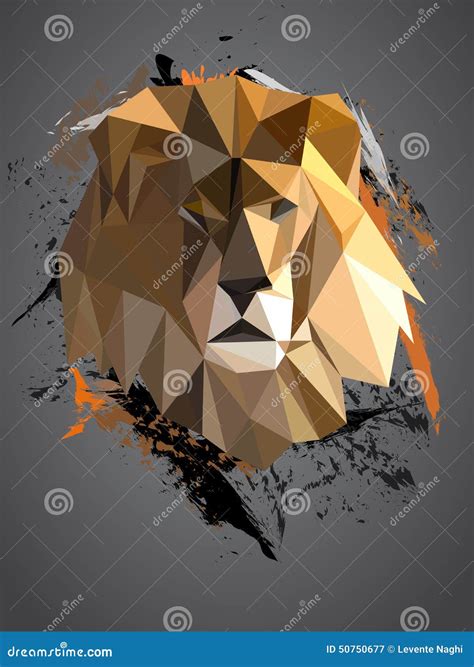 Geometric Polygonal Lion Stock Vector Illustration Of Body 50750677