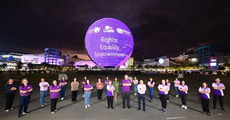 Sm Moa Globe Shines Purple In Support Of Gender Equality Sm Supermalls