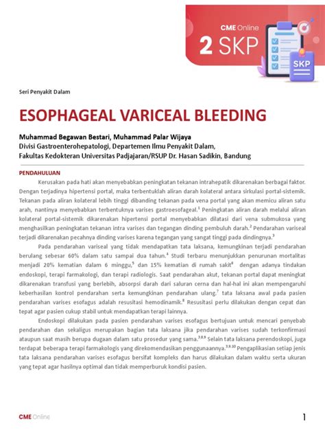 Esophageal Variceal Bleeding Pdf