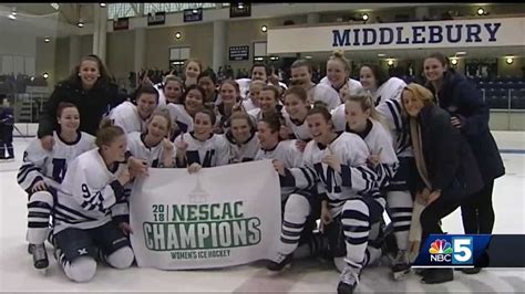 Three Peat Middlebury Womens Hockey Wins Nescac Tournament Again