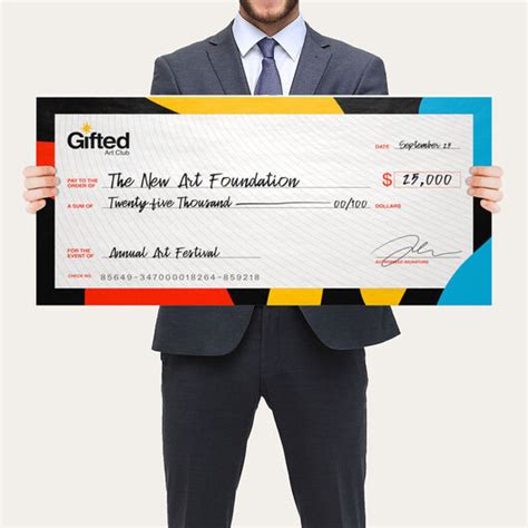 Giant Checks Custom Dry Erase Giant Check Printing Uprinting