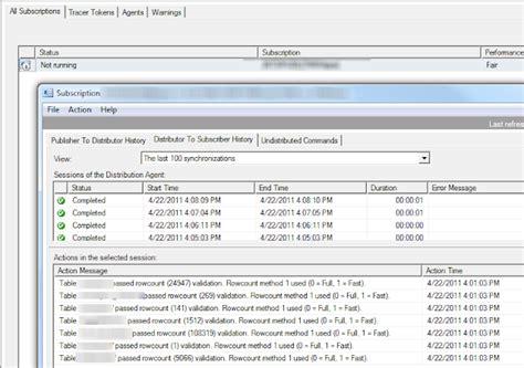Adventures In Database Administration Validating Row Counts In Transactional Replication