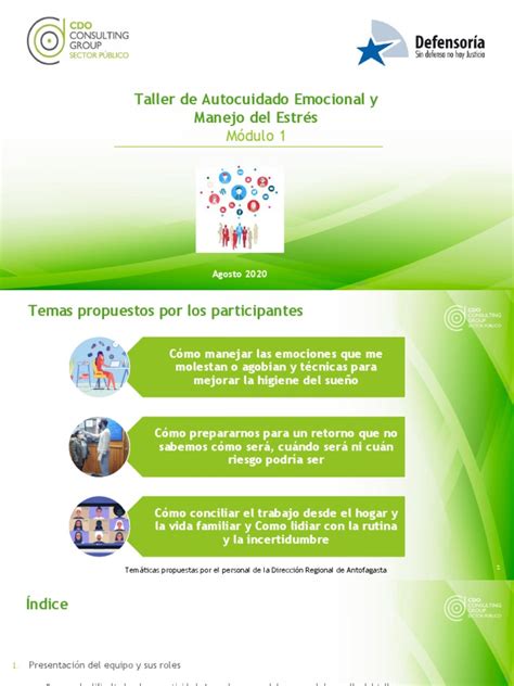 Taller De Autocuidado Emocional MÃ Dulo 1 Vj Pdf