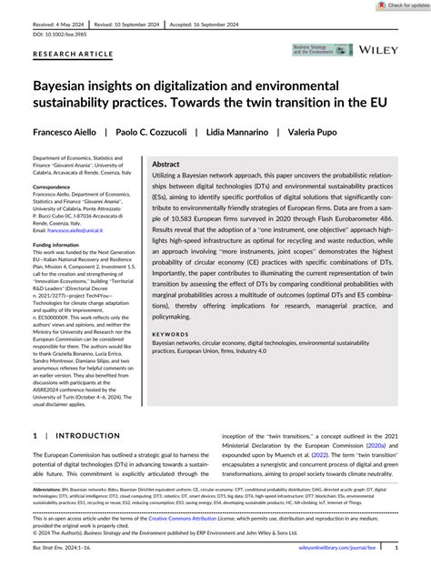 Pdf Bayesian Insights On Digitalization And Environmental