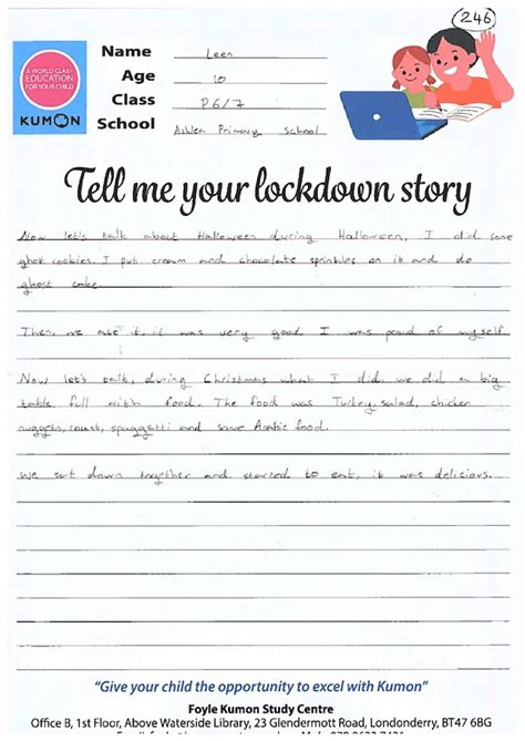 Ashlea Primary School Lockdown Stories