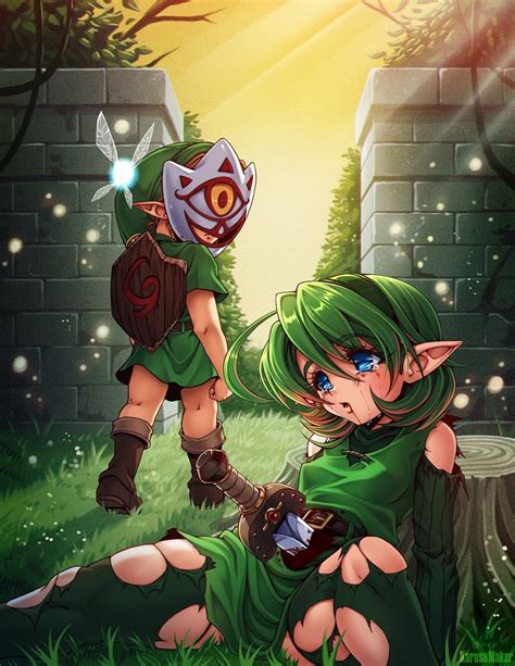 Link And Saria The Legend Of Zelda And 1 More Drawn By Karosumaker