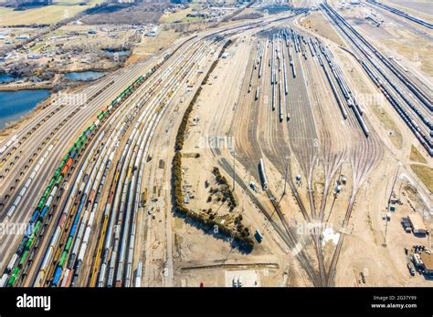 Bailey Yard Worlds Largest Railroad Classification Yard North Platte Nebraska Usa Stock