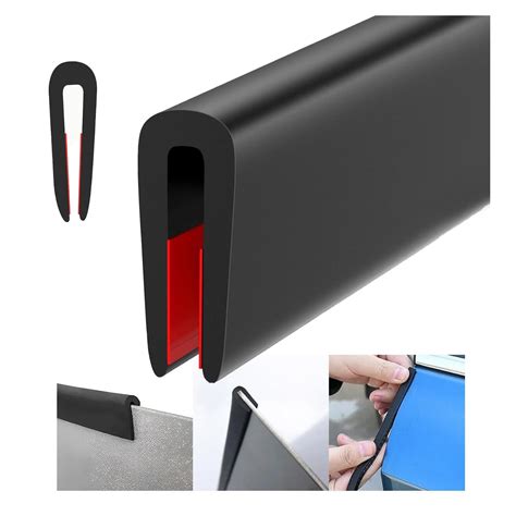 Wzerho Rubber Edging Strip Plastic Edging Trim Rubber Seal Grommet Strip Black Trim Black Edging