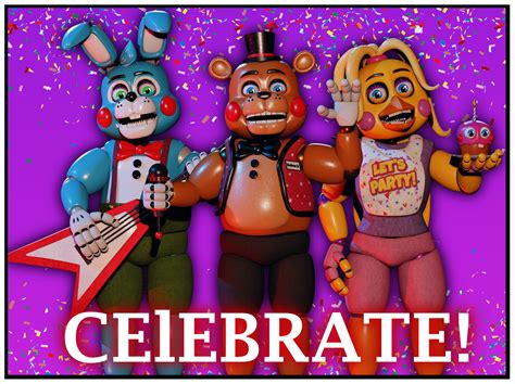 Blender Tsfmp Fnaf 2 Celebrate Poster By Xxmrtrapxx On Deviantart