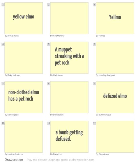 Yellow Elmo Drawception