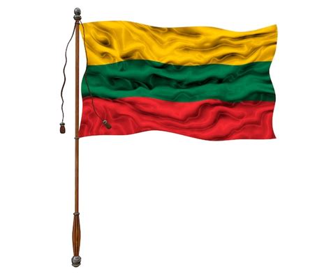 Fondo De La Bandera Nacional De Lituania Con La Bandera De Lituania