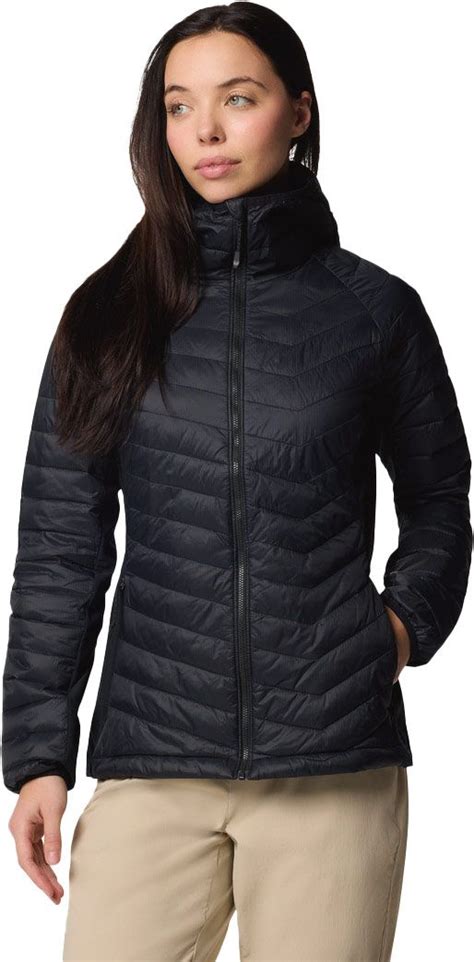 Columbia Powder Pass Ii Hybrid Hooded Jacket Black Dunjackor Dam Snowleader