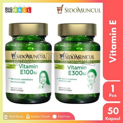 Promo Natural Vitamin E 300 Iu And 100 Iu Soft Capsule 50 Kapsul Sido