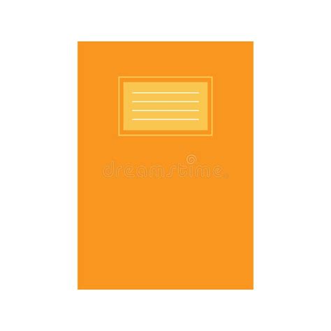 Orange School Notebook Illustration School Supply Flat Design Office