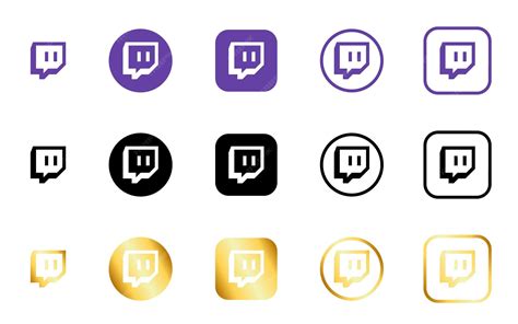 Premium Vector Twitch Social Media Icon Pack