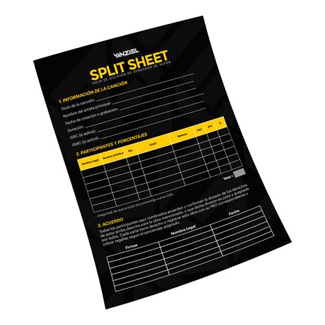 Split Sheet Pro Digital Yanziel