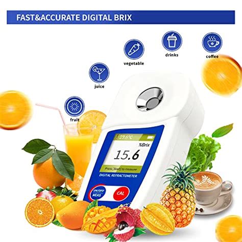 Digital Brix Refractometer Flagfront Brix Meter Refractometer Automatic Temperature Compensation