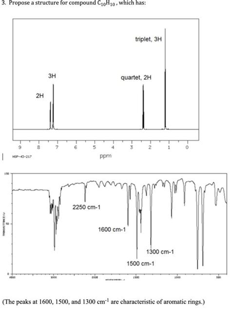 Solved 3 Propose A Structure For Compound C10h10 Which