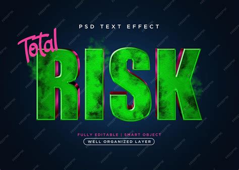 Premium Psd 3d Style Risk Text Effect