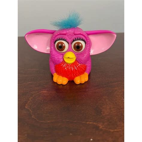 Furby Toys Vintage Small Pink Furby With Blue Hair Mc Donalds 998