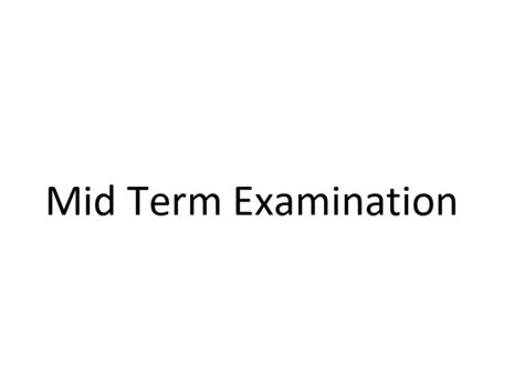 Mid Term Examination Pdf