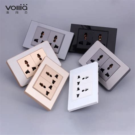 Vollia 220v Plug Outlet Socket For Wall 3 Gang Universal Outlets