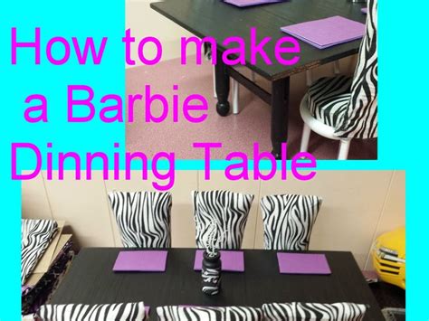 Barbie How To Make A Dinning Table Barbie Furniture Tutorial Barbie Kitchen Diy Barbie