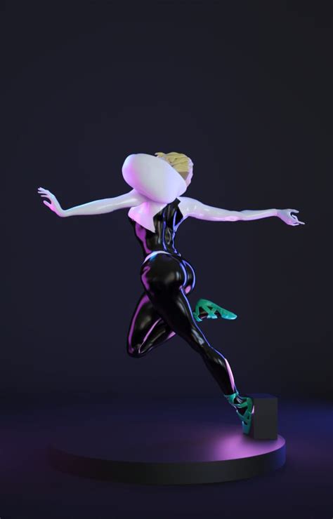 👻 Gwen Stacy Ghost Spider・ 3d File For ・cults
