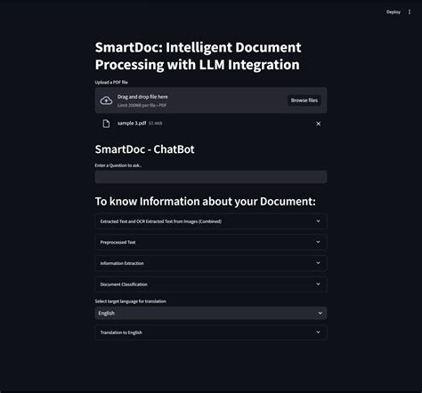 Github Rsharvesh16smartdoc Document Processing With Llm Smartdoc Is An Intelligent Document