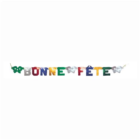 Bonne Fête French Foil Hanging Garland Banner Decoration Multi
