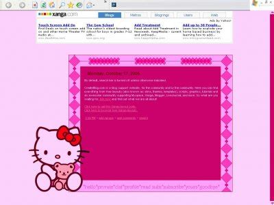 Simple Hello Kitty Xanga Layouts Createblog
