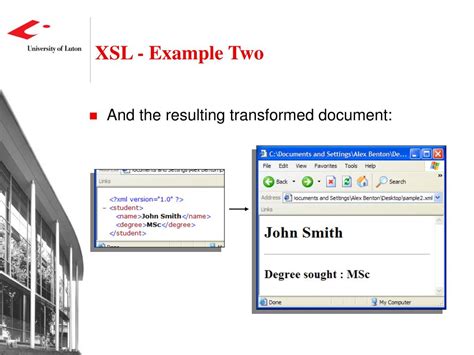 Ppt Transforming Xml With Xsl Overview And Examples Powerpoint Presentation Id