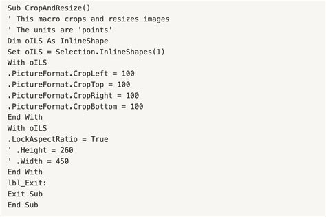 Macro To Crop And Resize Images In Word