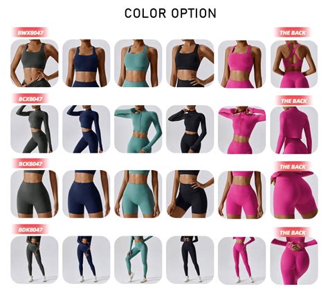 Wholesale Fitness Clothing 4 Piece Active Sets For Women
