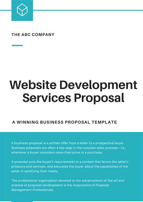 Web Development Proposal Template Sfiveband Com