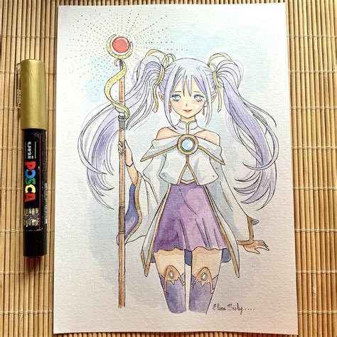 Frieren Original Watercolor Etsy