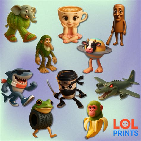 🤌 Colección Brainrot Italiano Pack De 10 Memes Virales Absurdos En 3d