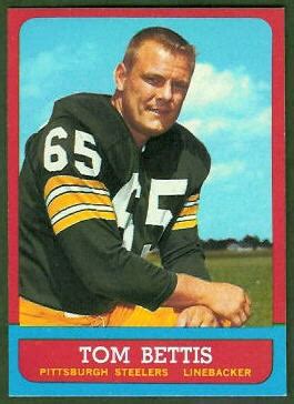 1963 Topps Football Card 132 Tom Bettis