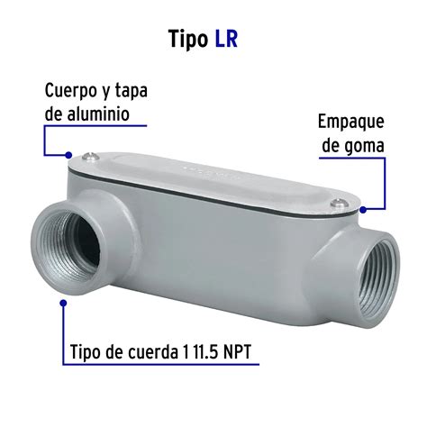 Condulet 1 Conexión Tipo Lr Volteck