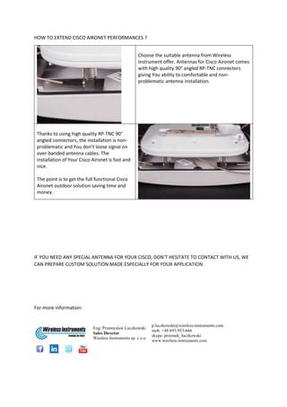 Solutions For Cisco Aironet Indoor Outdoor PDF