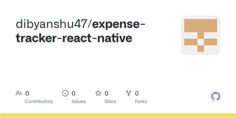 Github Dibyanshu47expense Tracker React Native