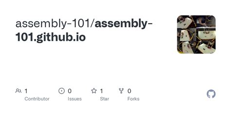 Github Assembly 101assembly