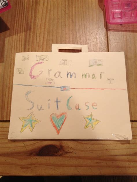 Grammar Suitcase I Used Old File Folder And Stapled Cut To Size Paper Inside Where My Daughter